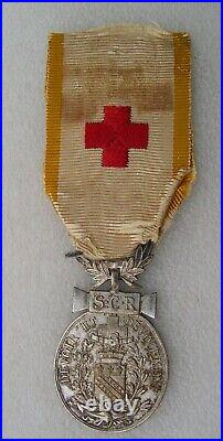 RARE MEDAILLE DES SAUVETEURS DE LA CROIX ROUGE ruban très fragile ...